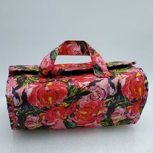 JM New York | Bags | Jm New York Travel Cosmetic Bag Pink Floral Black ...